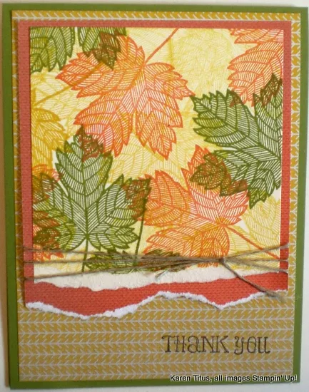 Stampin' Up: M is for Magnificent Maple One Sheet Wonder Style!